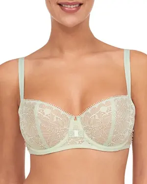 Chantelle Day To Night Lace Unlined Demi Bra Green Lily