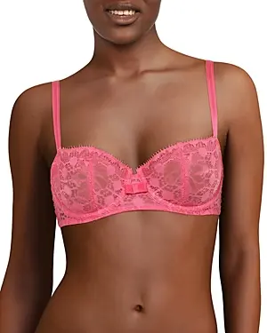 Chantelle Day To Night Lace Unlined Demi Bra Rose Amour