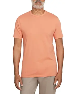 Vince Vince Garment Dyed Crewneck Tee Washed Sun Coral