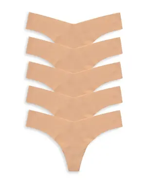 Commando Cammando Raw Cut Thong, Pack Of 5 - Beige