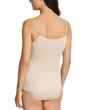 Hanro Cotton Seamless V-neck Cami - Summer Sand