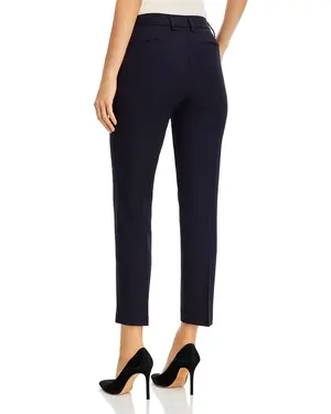T Tahari Ankle Straight-leg Trousers - Navy