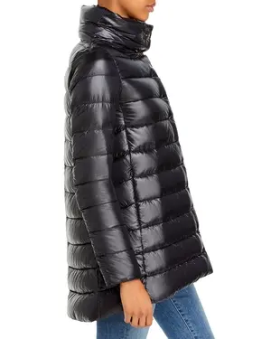 Herno Collar Down Coat - Black