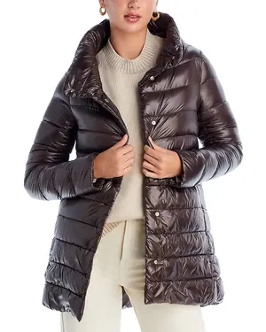 Herno Collar Down Coat - Espresso