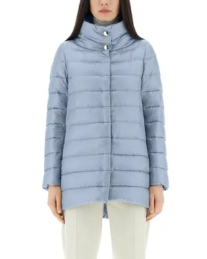 Herno Collar Down Coat - Light Blue