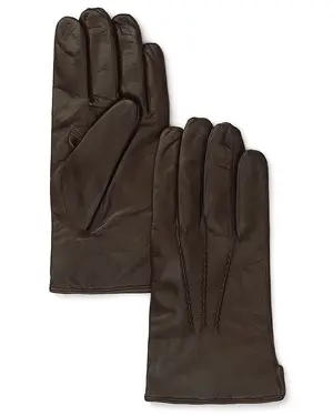 Bloomingdale'S Exclusive Leather Gloves - Brown