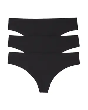 Honeydew Intimates Skinz Thongs, Set Of 3 - Black/black/black