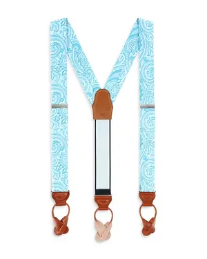 Trafalgar Trafalgar Sobee Button End Silk Braces Blue