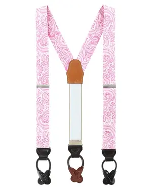 Trafalgar Trafalgar Sobee Button End Silk Braces Pink