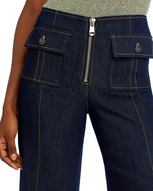 Cinq À Sept Cropped Azure Jeans