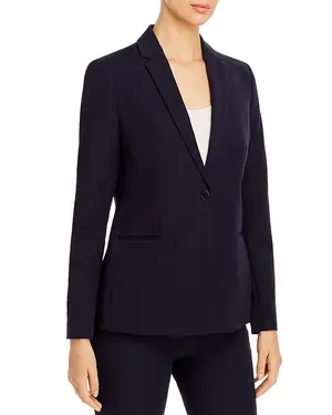 T Tahari One-button Blazer - Navy