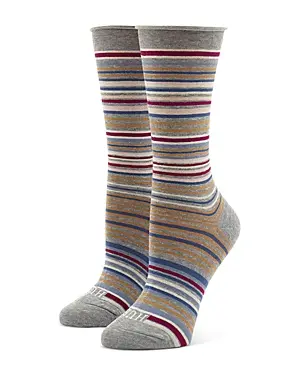 Hue Hue Jean Socks Grey Stripe