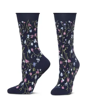 Hue Hue Jean Socks Navy Ditsy