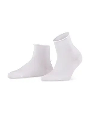 Falke Roll-top Touch Short Socks - White