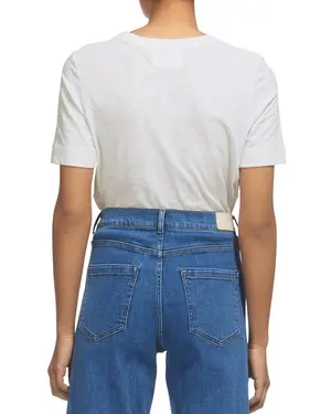 Whistles Rosa Double Trimmed Tee - White