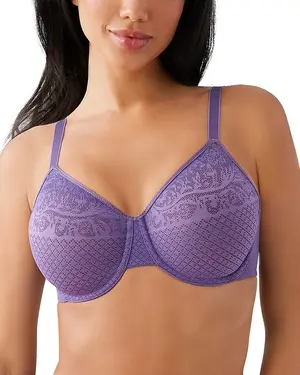 Wacoal Visual Effects Unlined Underwire Minimizer Bra - Grape Compote