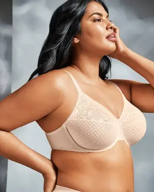 Wacoal Visual Effects Unlined Underwire Minimizer Bra - Sand