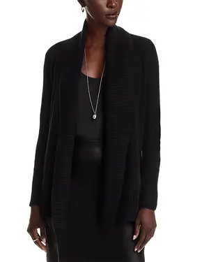 Bloomingdale'S C Shawl-collar Cashmere Cardigan - Black