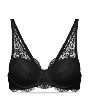 Simone Perele Karma 3d Molded Lace Spacer Bra - Black