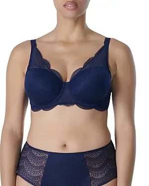 Simone Perele Karma 3d Molded Lace Spacer Bra Midnight