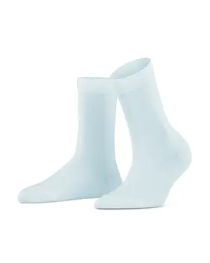 Falke Cotton Touch Crew Socks - Light Blue