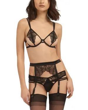 Bluebella Emerson Underwire Floral Lace Open-cup Bra