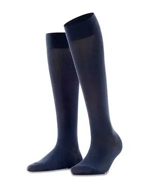 Falke Cotton Touch Knee High Socks - Dark Navy