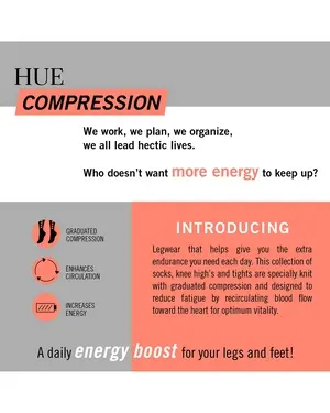 Hue Graduated Compression Knee Socks