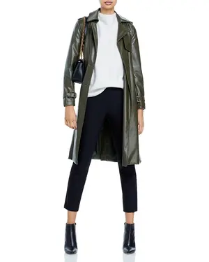 Vince Stitch Front Seamed Trousers - Black