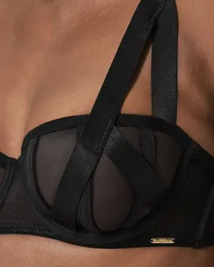 Bluebella Karolina Mesh Strappy Underwire Bra - Black