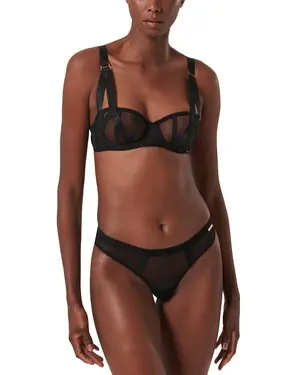 Bluebella Karolina Mesh Strappy Underwire Bra - Black