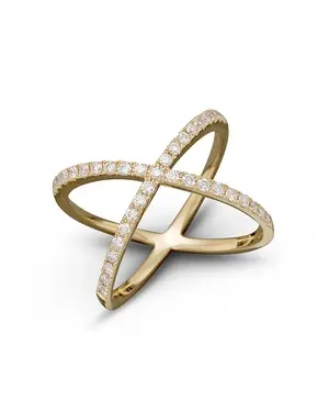Bloomingdale'S Diamond "x" Band - White/gold