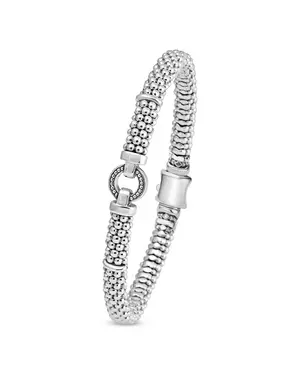 Lagos Sterling Caviar Open Circle Bracelet - Silver