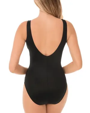 Miraclesuit Illusionists Crossover One Piece Swimsuit - Black