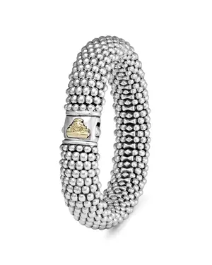 Lagos Sterling Caviar Oval Link Bracelet