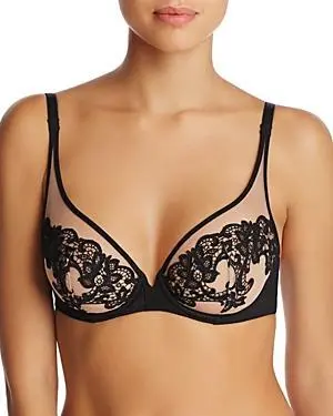 Simone Perele SIMONE PERELE Saga Sheer Plunge Underwire Bra Black