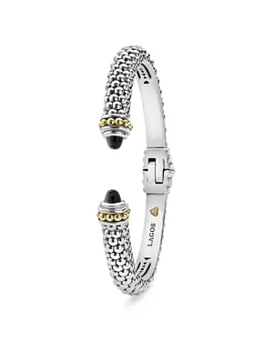 Lagos 18k Gold And Sterling Silver Rittenhouse Onyx Cuff 8mm