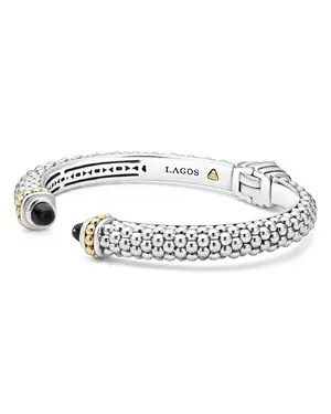 Lagos 18k Gold And Sterling Silver Rittenhouse Onyx Cuff 8mm