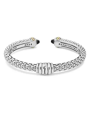 Lagos 18k Gold And Sterling Silver Rittenhouse Onyx Cuff 8mm