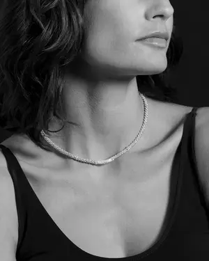 Lagos 18k Gold & Sterling Silver Diamond Lux Station Necklace - White/silver
