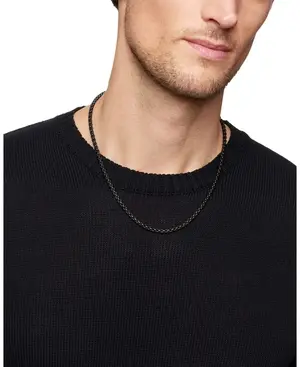 David Yurman Box Chain Necklace - Black