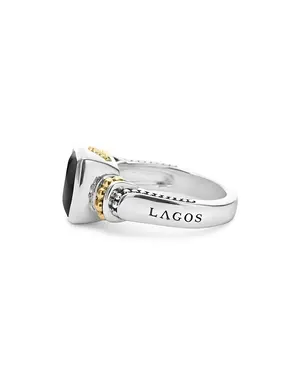 Lagos 18k Gold And Sterling Silver Rittenhouse Onyx Ring