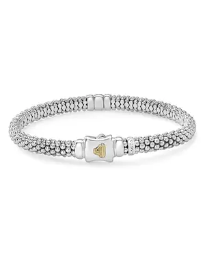 Lagos 18k Gold And Sterling Silver Diamond Lux Bracelet