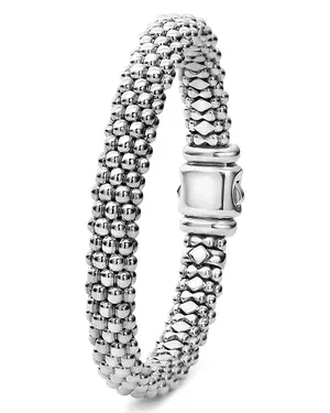 Lagos Sterling Signature Caviar Oval Rope Bracelet - Silver