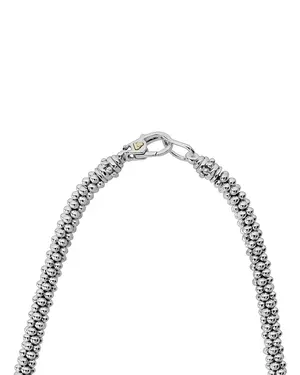 Lagos 18k Gold & Sterling Silver Diamond Lux Collar Necklace - White/silver
