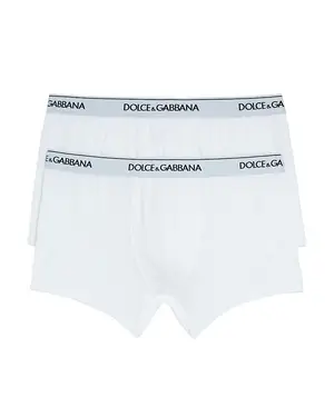 Dolce & Gabbana Logo Boxer Briefs, Pack Of 2 - White