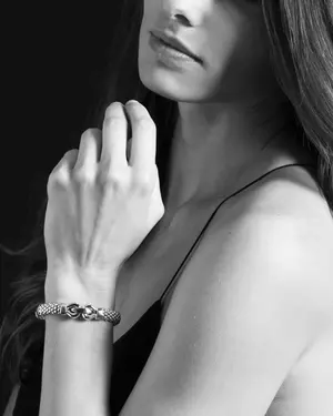 Lagos Derby Large Buckle Sterling Caviar Bracelet