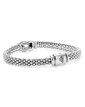 Lagos 18k Gold And Sterling Silver Newport Knot Diamond Bracelet - White/gold