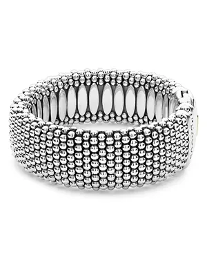 Lagos Sterling Caviar Wide Bracelet