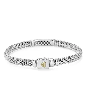 Lagos 18k Gold & Sterling Silver Diamond Pave Bracelet - White/silver